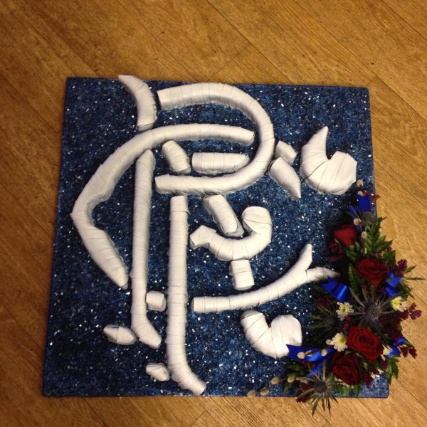 Rangers Tribute Bespoke Funeral Tribute - Thanks a Bunch | Florist