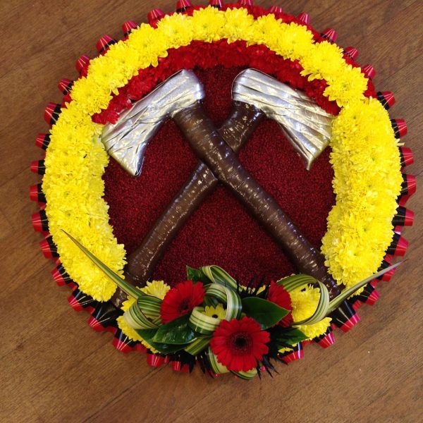 Wreath Fire Service Bespoke Funeral Tribute - Thanks a Bunch | Florist